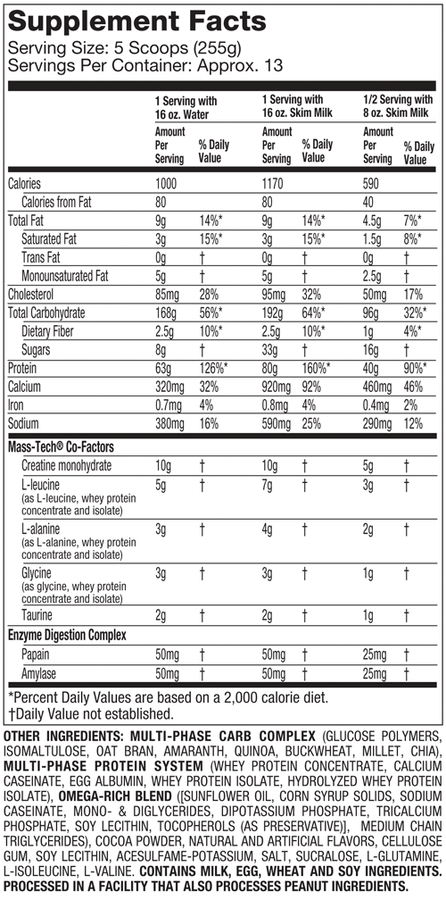 Muscletech Masstech 7 lbs - Supplement Factory